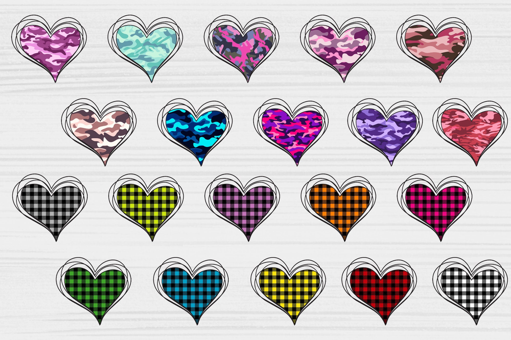 Heart Sublimation Bundle, Love Heart Sublimate, Loveheart Clipart ...