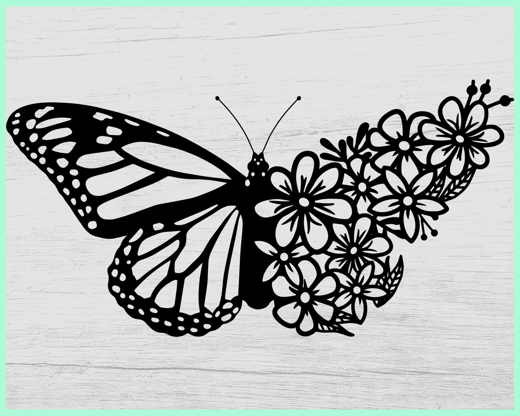 Butterfly Svg Flower Svg Floral Butterfly Svg Layered - Etsy