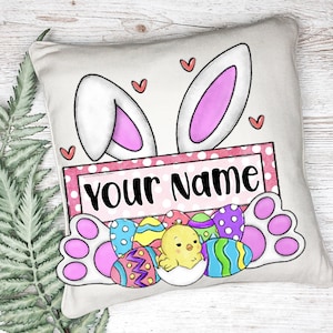 Easter Name Holder Editable Canva Template, Cute Name PNG, Easter ...