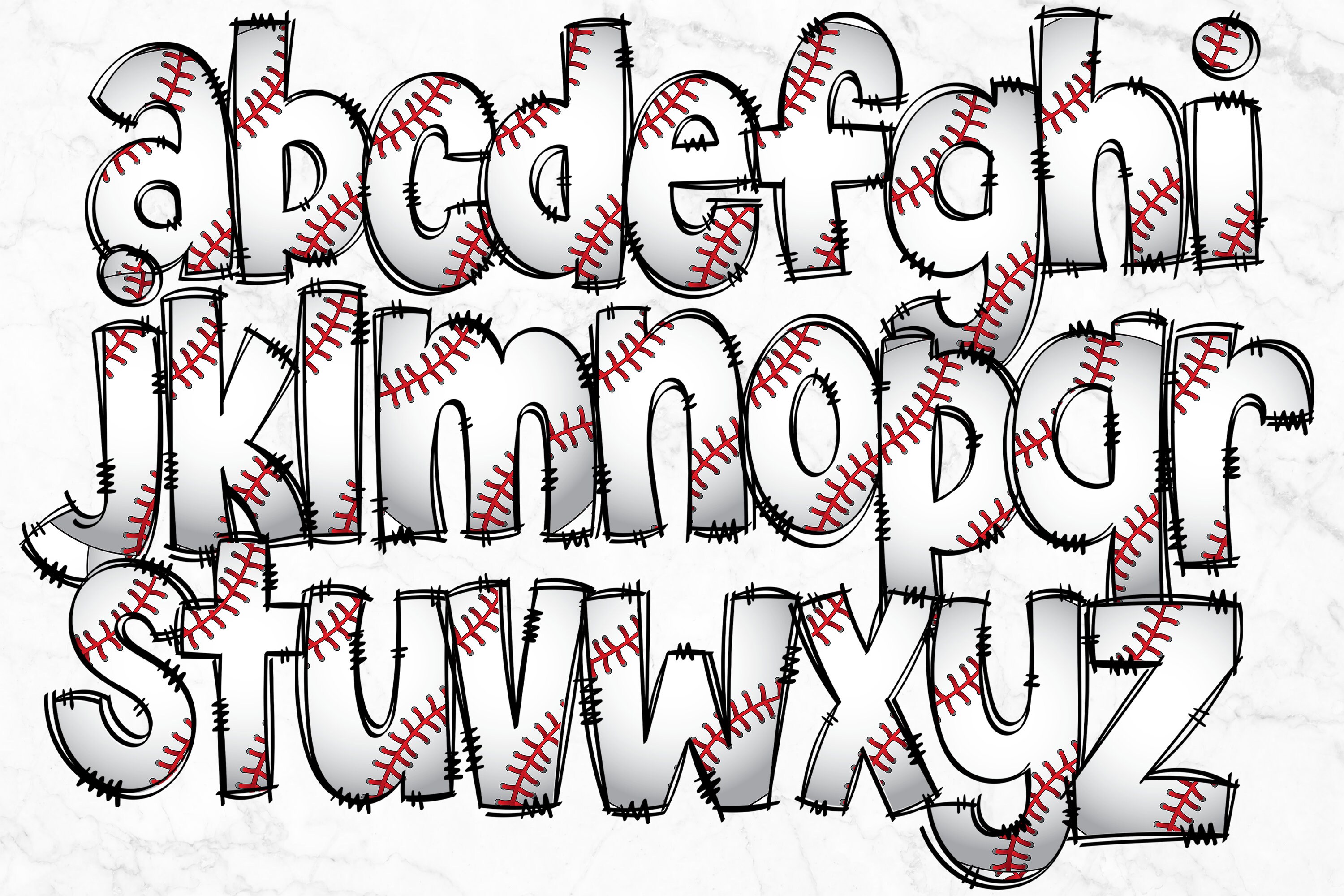 Baseball Alphabet Letters PNG Bundle Alphabet Clipart - Etsy