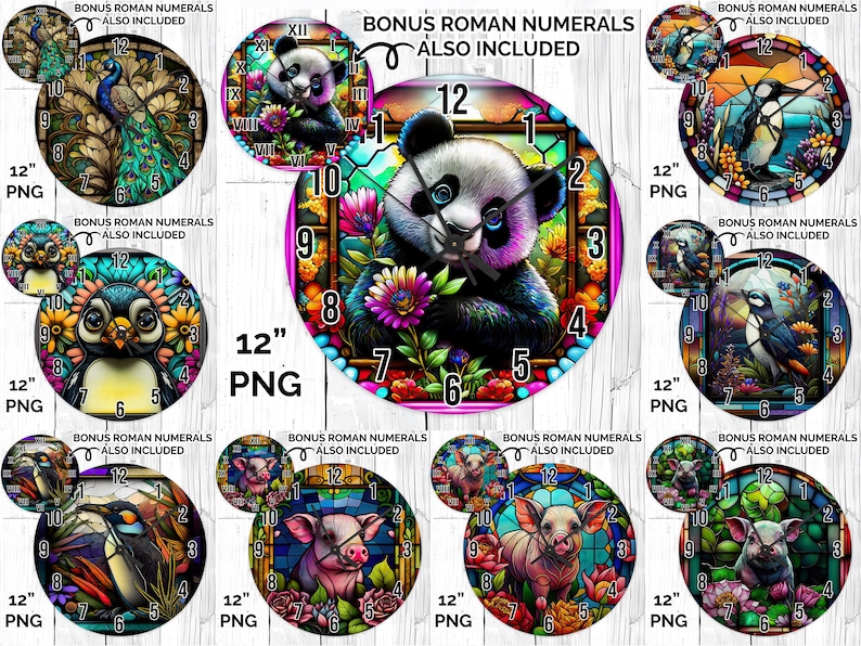 Clock PNG, Printable Wall Clock, Sublimation Clock Png , Clock Template ...