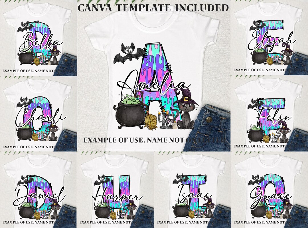 Editable Halloween Decorative Doodle Letters, Make Your Own Monsters ...