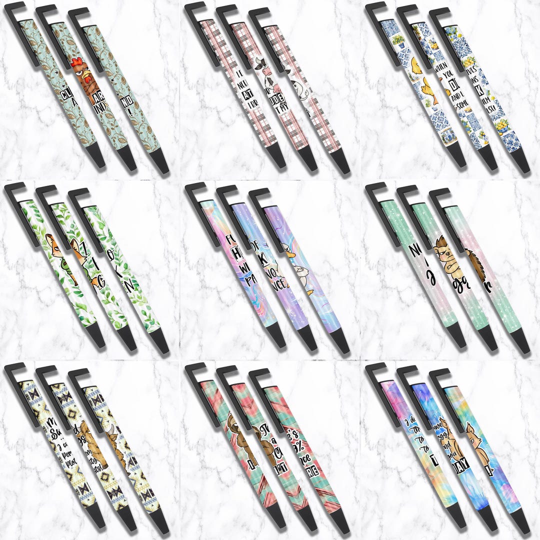 Sarcastic Pen Wrap Funny Epoxy Bundle, Sarcasm Epoxy Pen Wrap, Grumpy ...