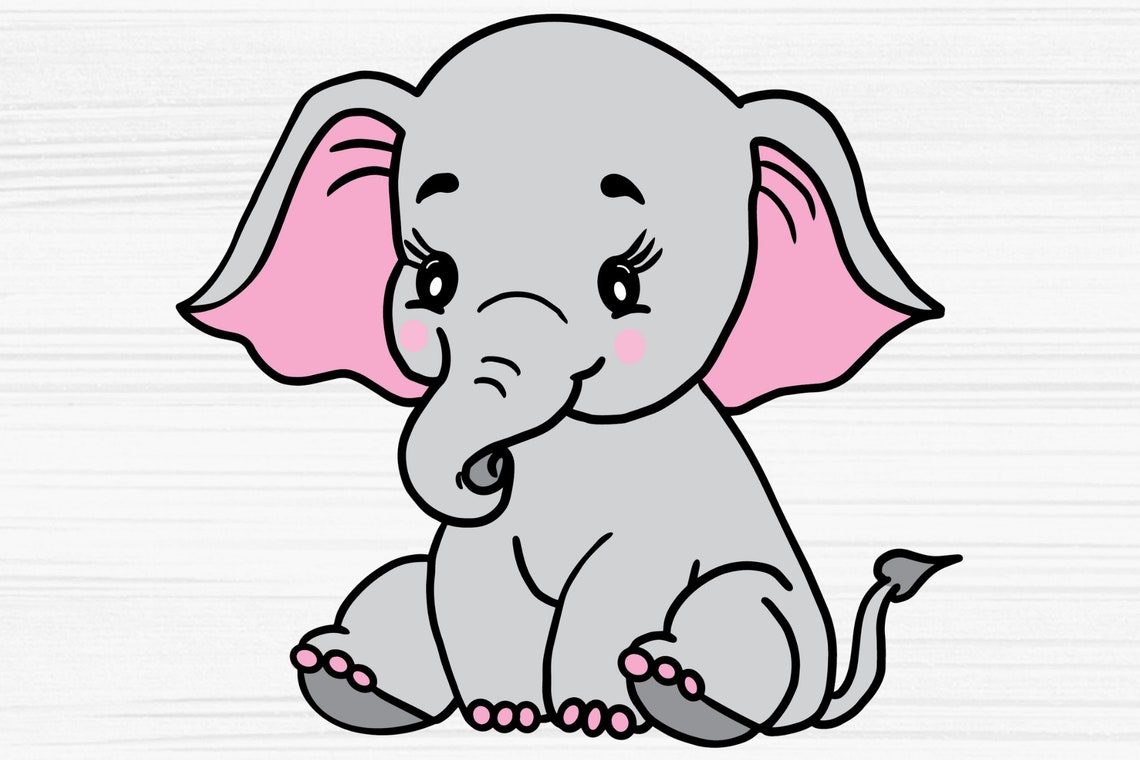 Elephant Svg Layered Elephant Svg Pink Elephant Clipart - Etsy
