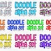 Doodle Letters Alpha Bundle With Matching 20oz Tumbler Wrap, Alphabet ...