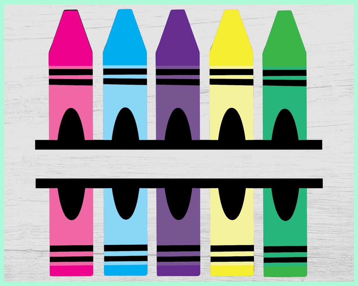 Crayon Monogram Svg Crayon Svg Crayon Clipart Crayons Svg - Etsy