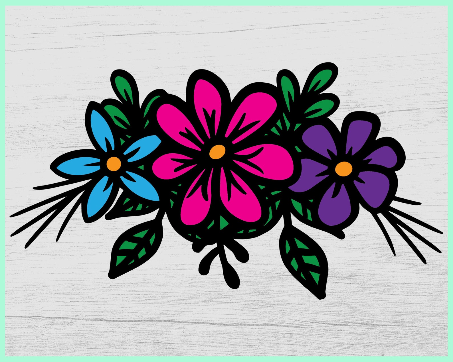 Flower Svg, Floral Svg, Layered Flower Svg, Layered Floral Svg, Flower ...