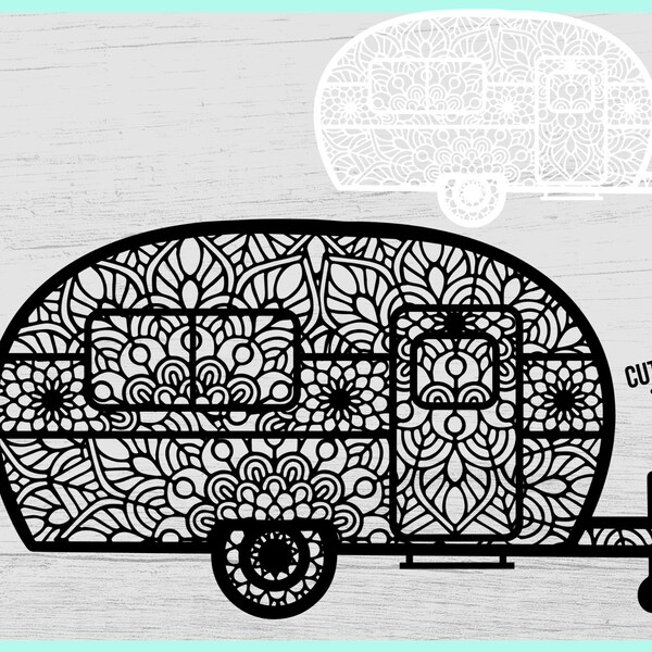 Camping Mandala Svg - Etsy