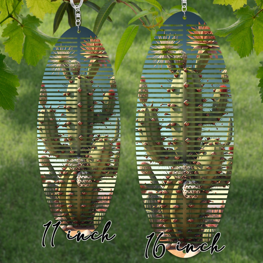 Cactus Oval Wind Spinner Sublimation Design, 11 Inch Oval Wind Spinner ...