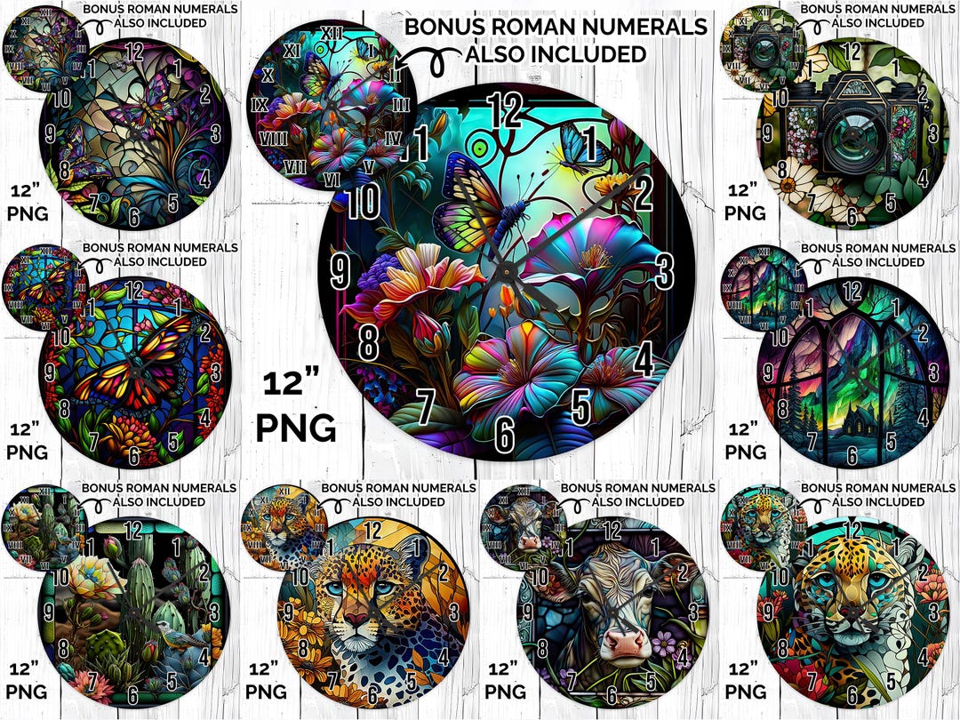 Clock PNG, Printable Wall Clock, Sublimation Clock Png , Clock Template ...
