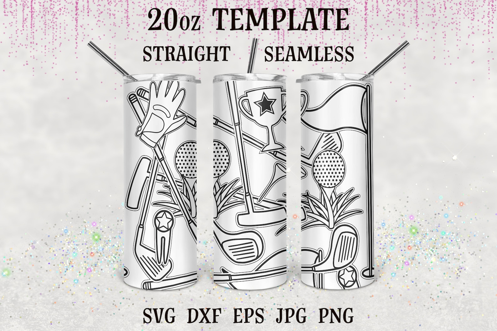 Golf Burst Tumbler Template Svg Burst Tumbler Svg Burst | Etsy