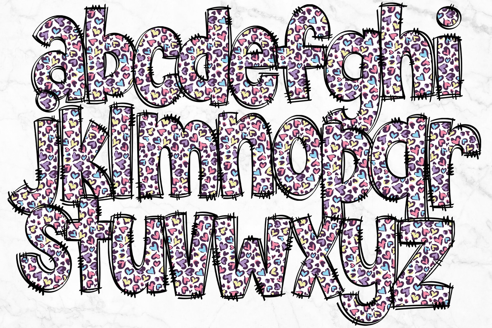Leopard Print Alphabet Letters PNG Bundle Alphabet Clipart - Etsy