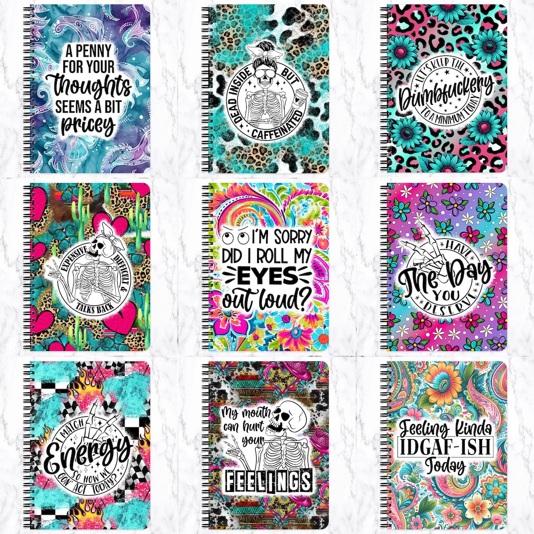 Sarcastic Notebook Funny Sublimation Design, Sarcasm Journal Cover Note ...