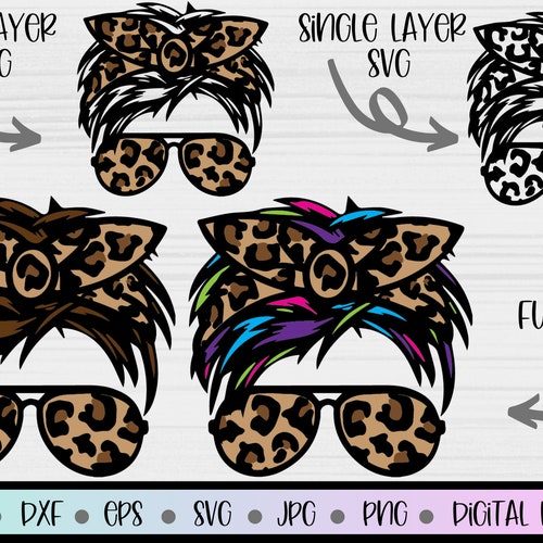 Leopard Print Pixie Mom Svg Pixie Hair Svg Mom Life SVG - Etsy