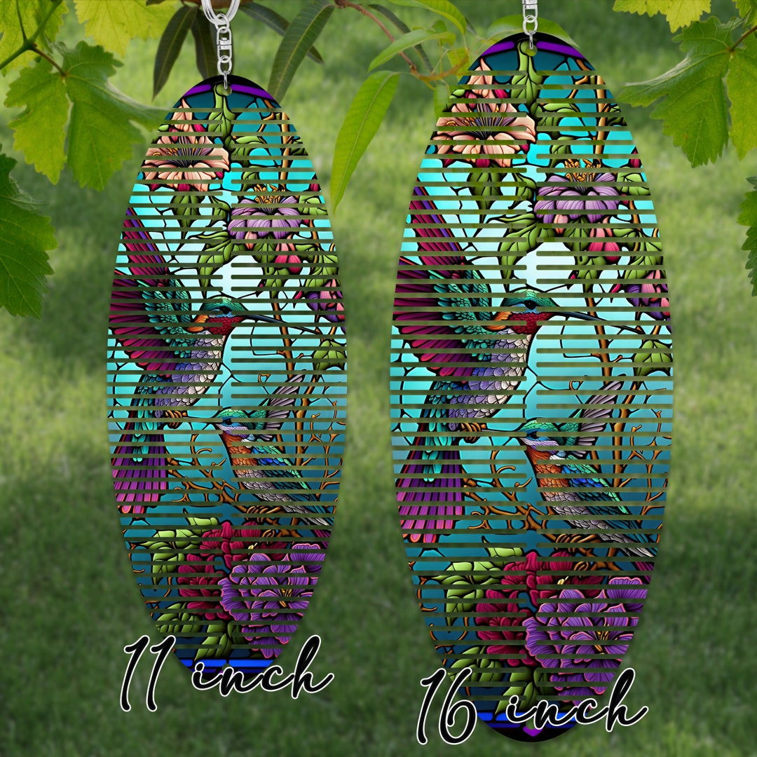 Hummingbird Oval Wind Spinner Sublimation Design, 11 Inch Oval Wind ...