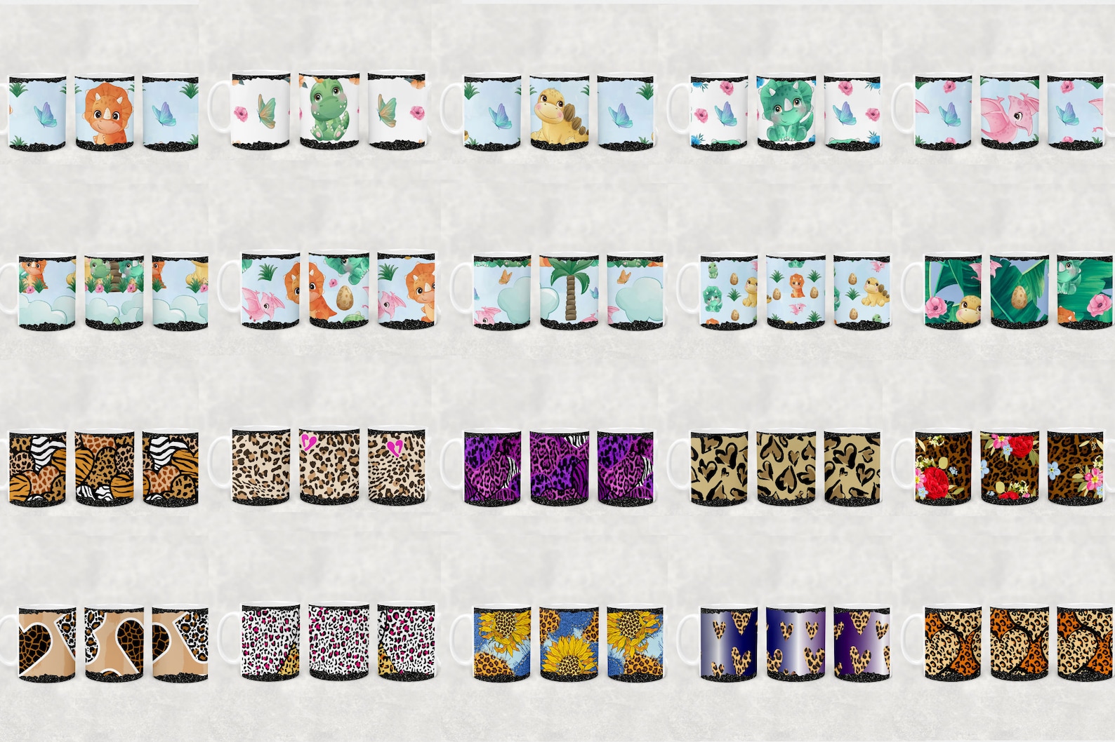 11 Oz Mug Sublimation Designs Bundle 11oz Glitter Mug - Etsy