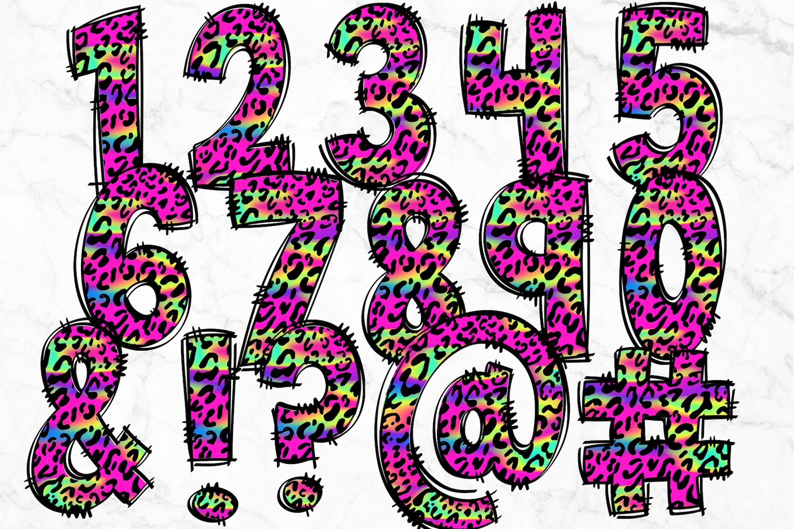 Leopard Print Alphabet Letters PNG Bundle Alphabet Clipart - Etsy
