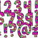 Leopard Print Alphabet Letters PNG Bundle, Alphabet Clipart, Rainbow ...