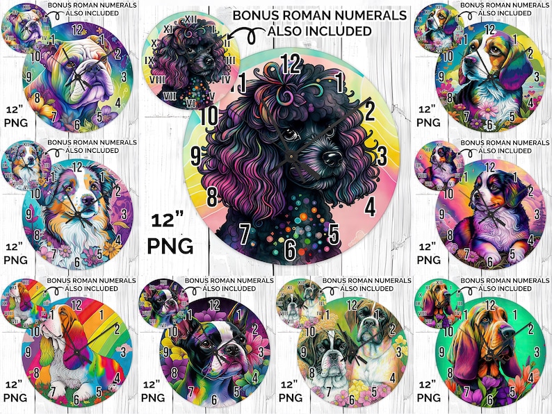 Clock PNG, Printable Wall Clock, Sublimation Clock Png , Clock Template ...