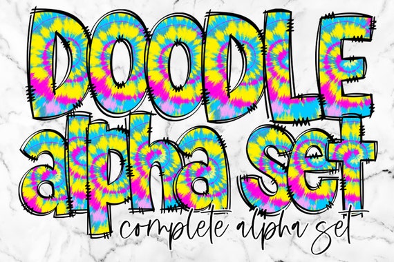 Tie Dye Alphabet Letters PNG Bundle Alphabet Clipart Tie Dye - Etsy