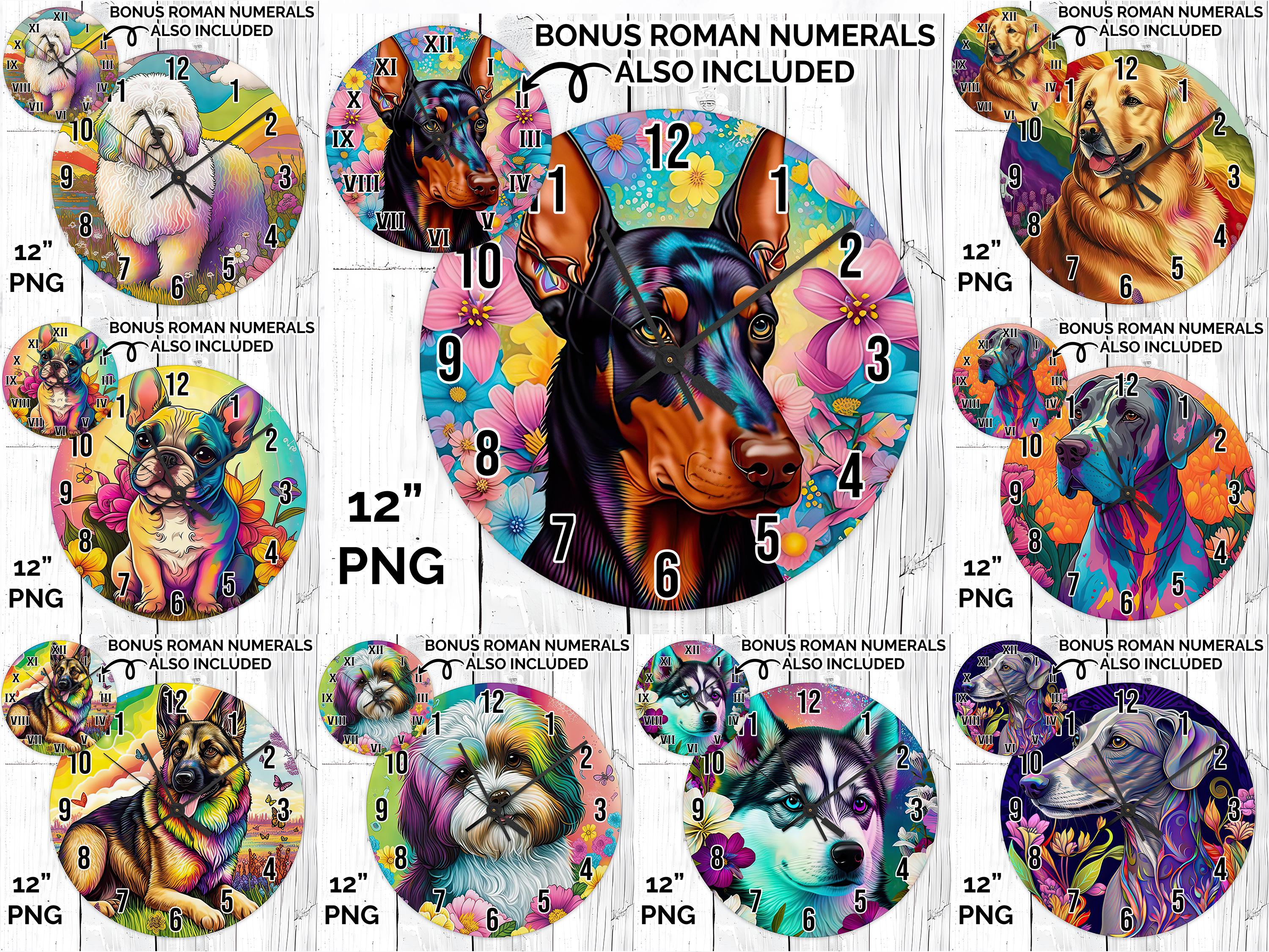 Clock PNG, Printable Wall Clock, Sublimation Clock Png , Clock Template ...