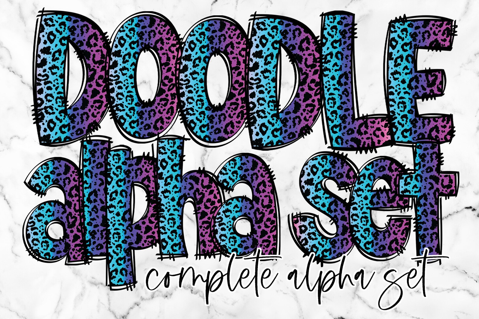 Leopard Print Alphabet Letters PNG Bundle Alphabet Clipart - Etsy