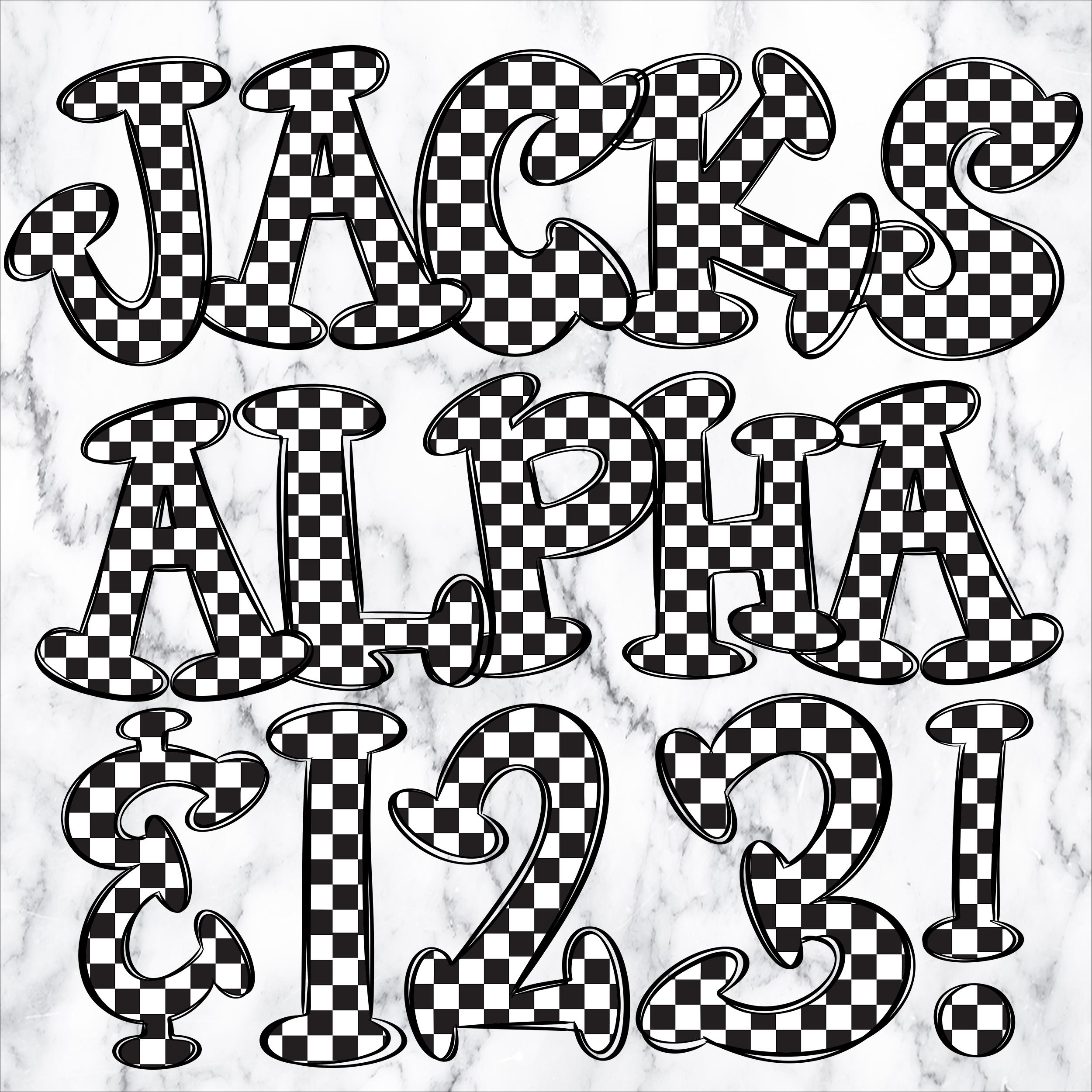 Bright Preppy Letters Alphabet PNG Alphabet Clipart Printable Alphabet ...