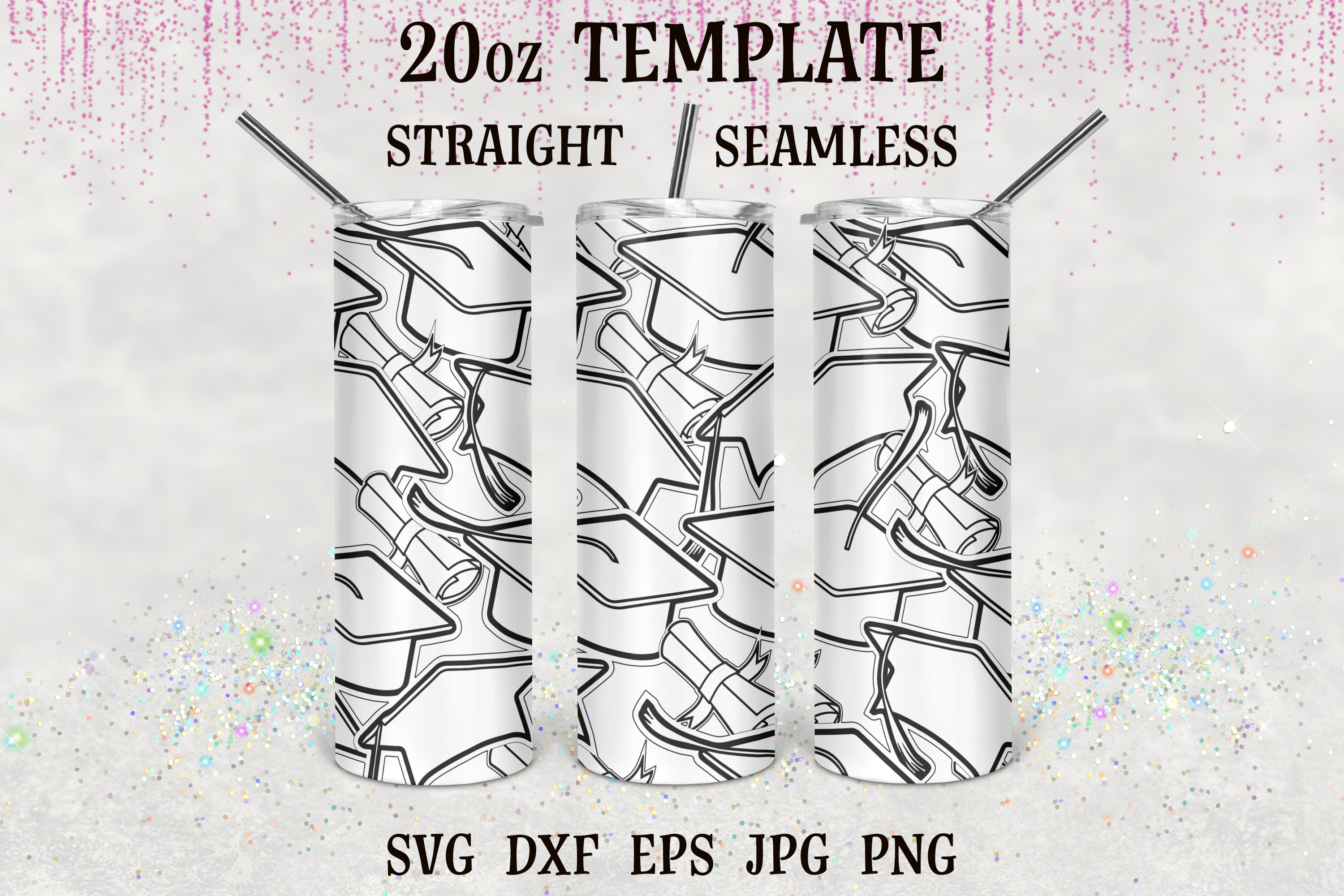 Graduation Burst Tumbler Template Svg Burst Tumbler Svg - Etsy