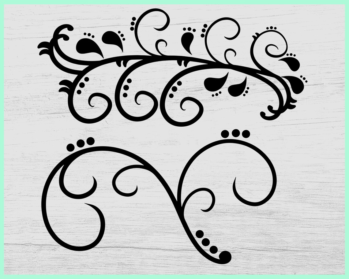 Flourish Svg Bundle Swoosh Svg Swashes Svg Swirl Svg | Etsy