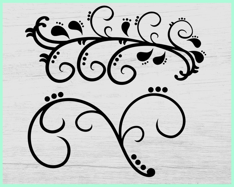 Flourish Svg Bundle Swoosh Svg Swashes Svg Swirl Svg | Etsy