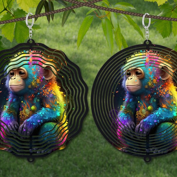 Monkey Wind Spinner Png - Etsy