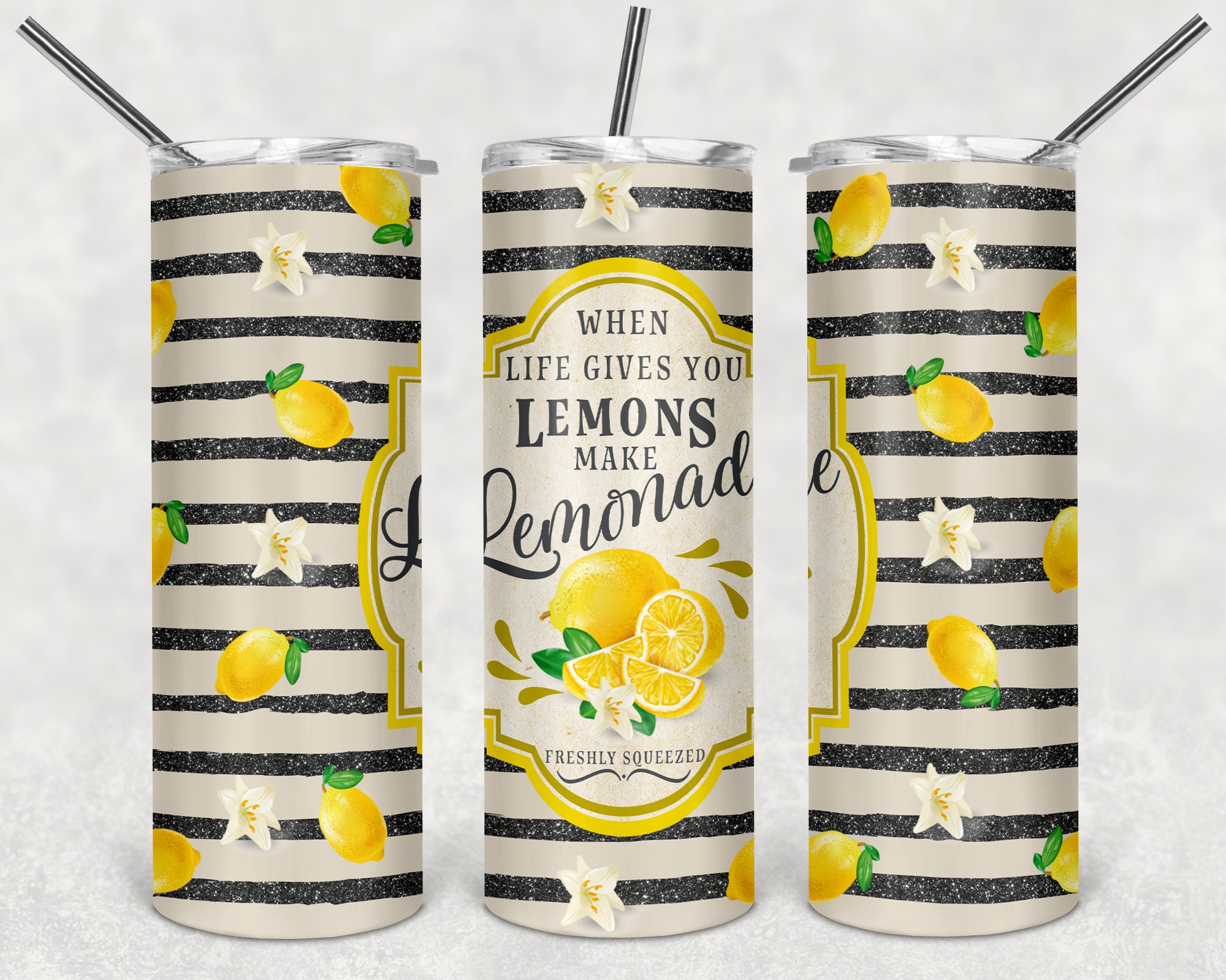 Lemonade 20oz Skinny Tumbler Sublimation Designs 20oz Lemon - Etsy