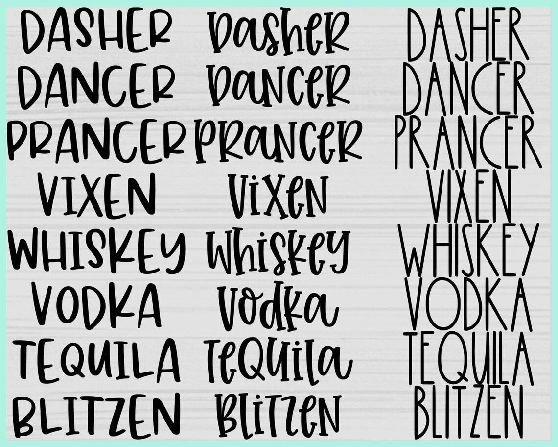 Reindeer Alcohol Svg Bundle, Reindeer Funny Names Svg, Drinking ...