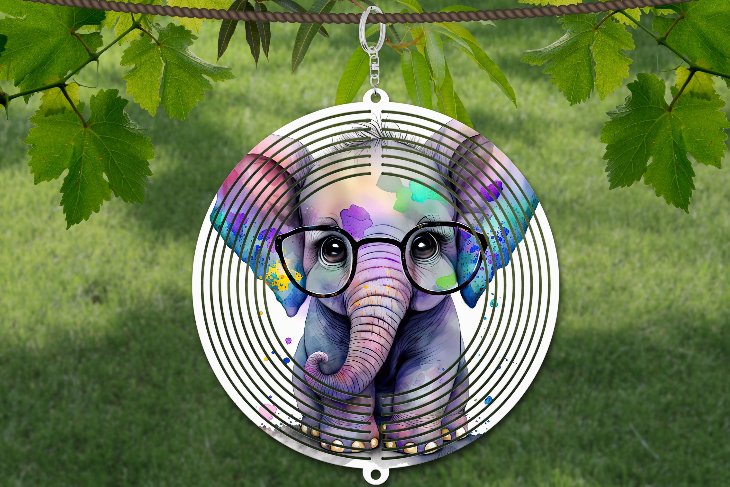Elephant Wind Spinner Sublimation, Animal Wind Spinner SVG, 10 Inch ...