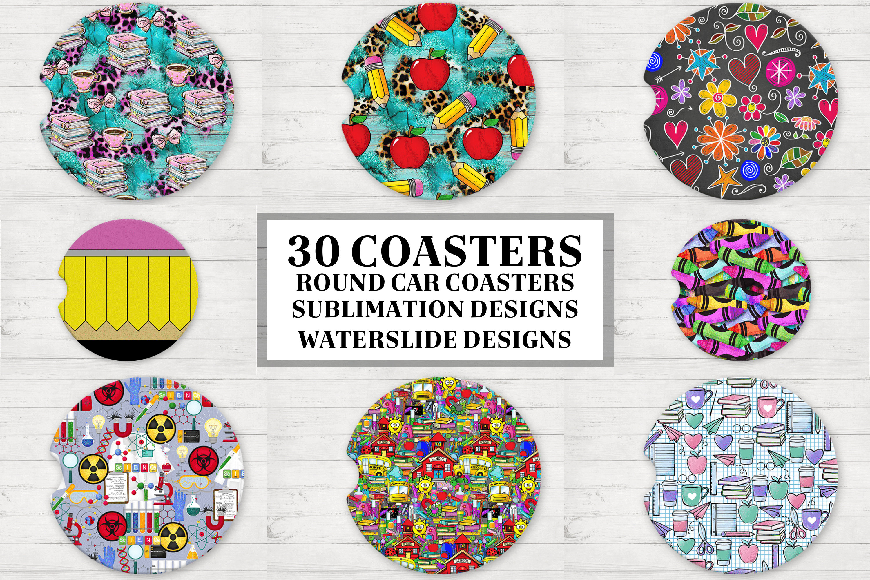 Car Coaster Sublimation Bundle, Car Coaster Designs, Sublimation ...