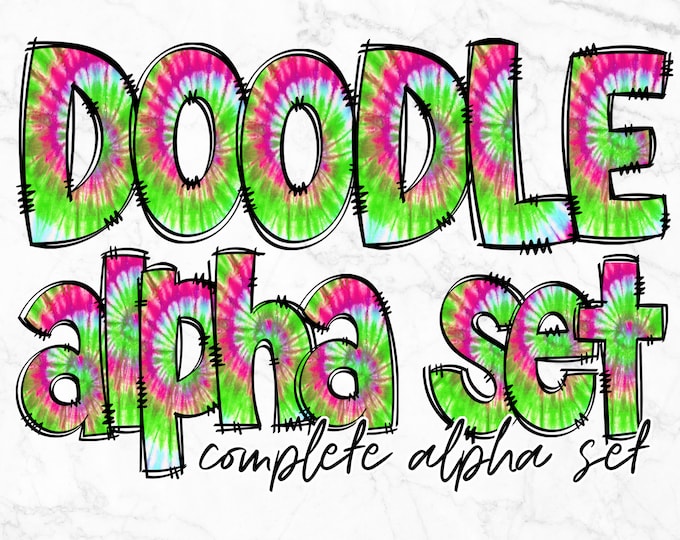 Doodle Alphabet PNG, Alphabet Letters PNG Bundle, Hand Drawn Doodles ...