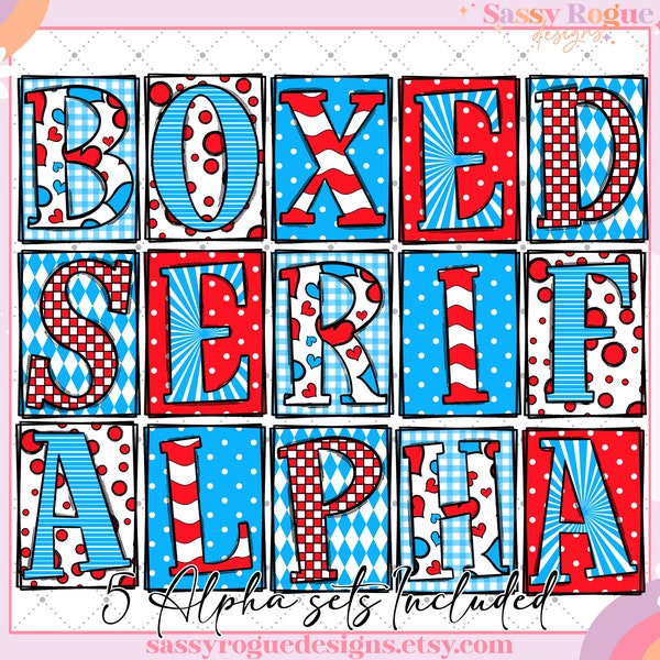 Boxed Letters Alphabet - Etsy