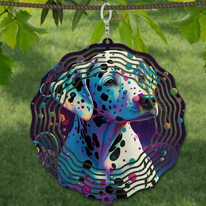 Dalmation Wind Spinner Sublimation, Dog Wind Spinner SVG, 10 Inch Round ...