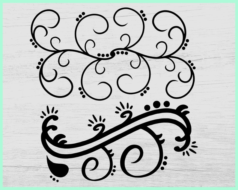 Flourish Svg Bundle Swoosh Svg Swashes Svg Swirl Svg | Etsy