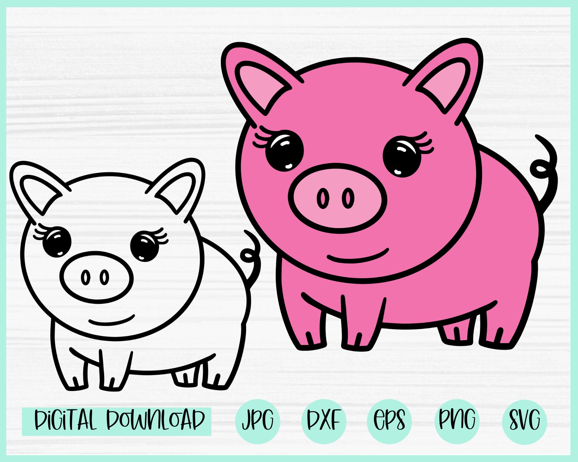 Messy Pigs Clipart