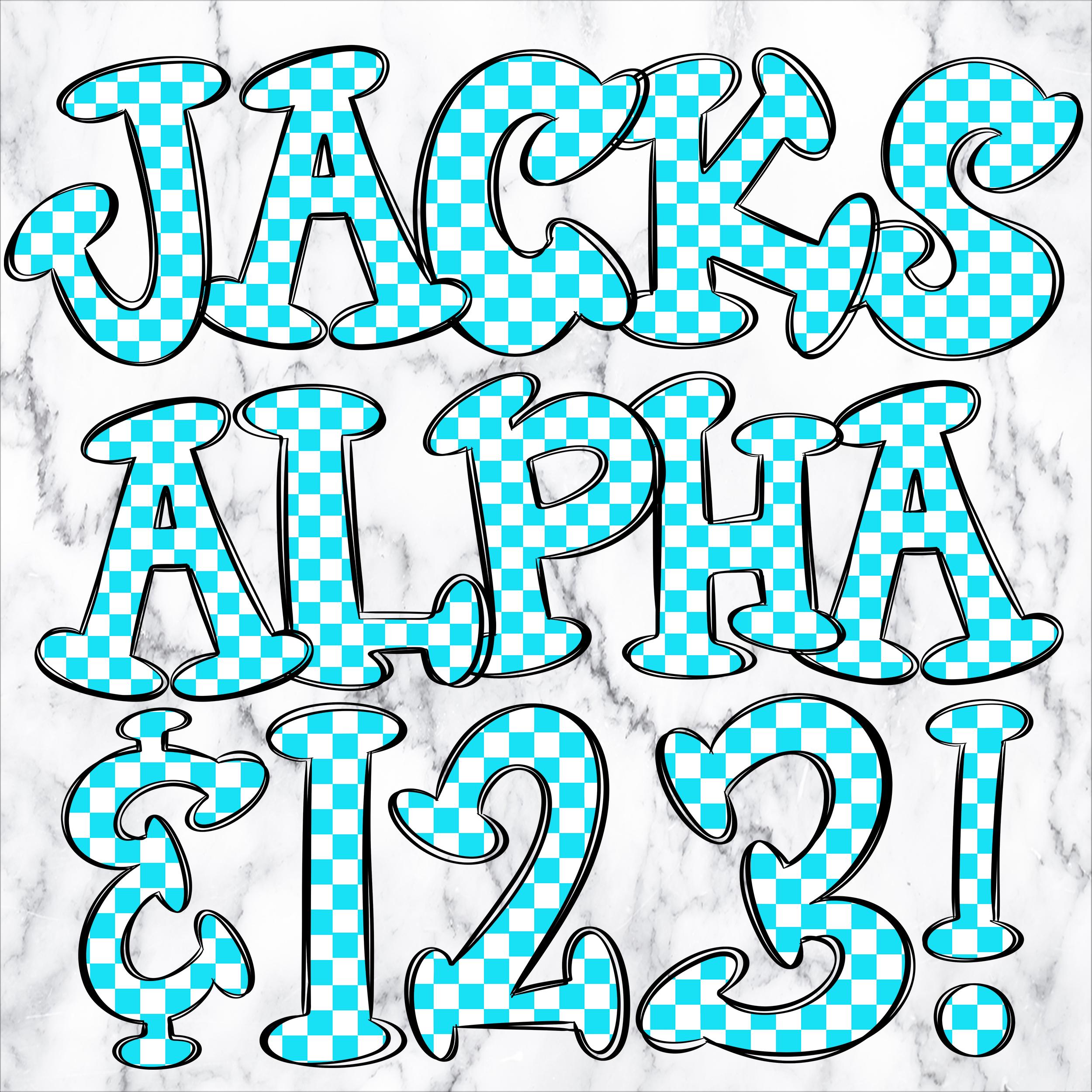 Bright Preppy Letters Alphabet PNG Alphabet Clipart Printable Alphabet ...