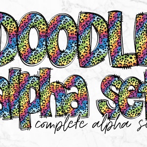 Leopard Print Alphabet Letters PNG Bundle, Alphabet Clipart, Rainbow ...