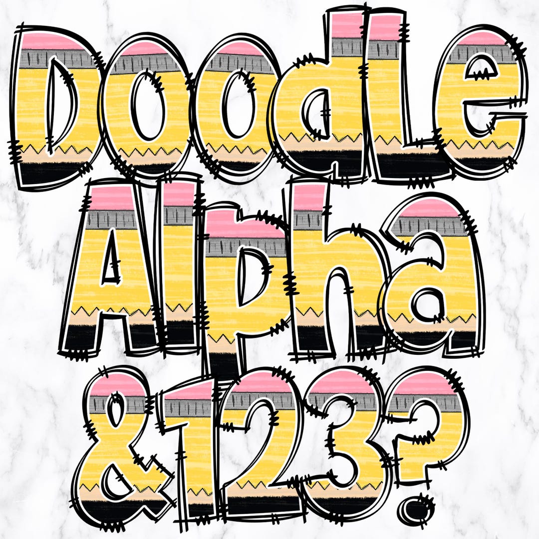 Leopard Doodle Letters Alphabet PNG Bundle, Alphabet Clipart, Cheetah ...