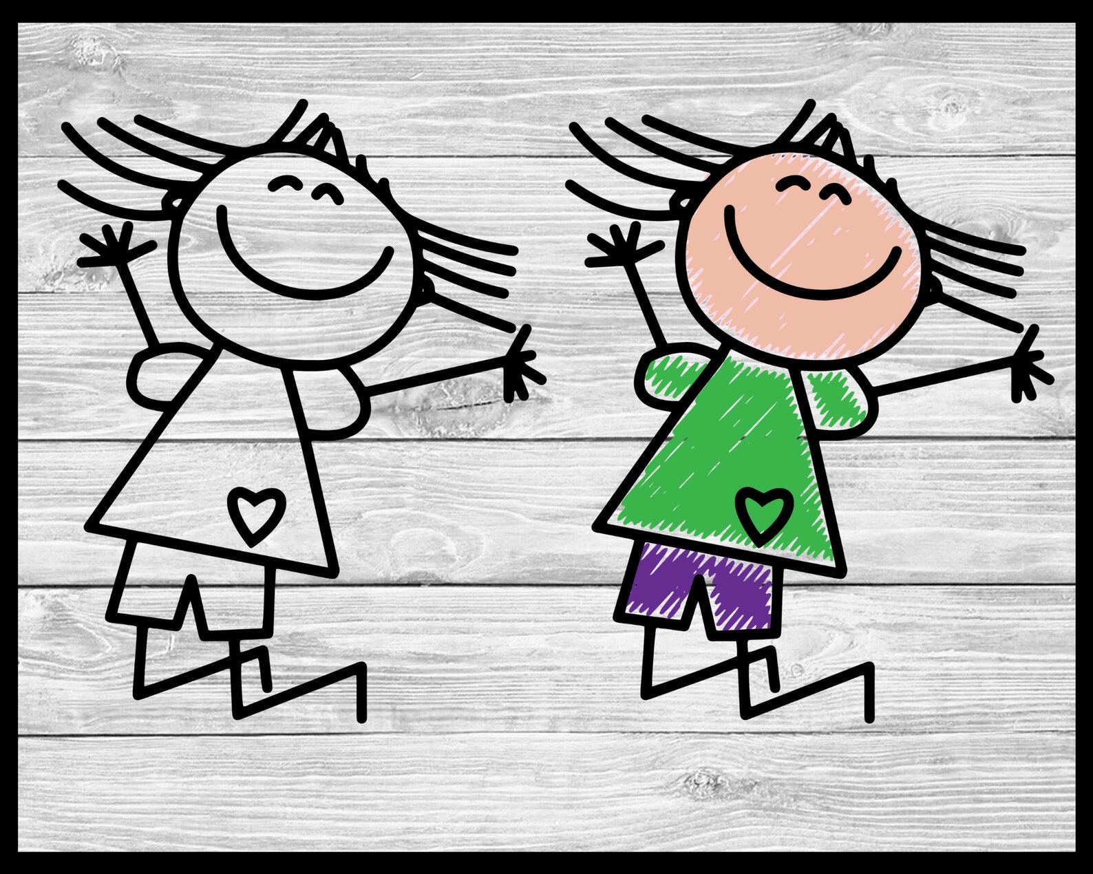 Stick Figure Kids SVG Bundle, Stick People Svg, Stick Friends Svg, Svg ...