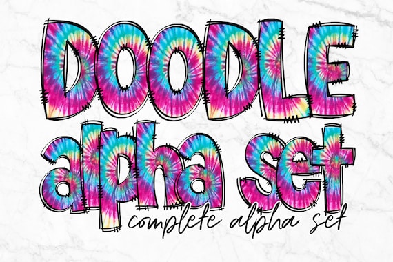 Tie Dye Alphabet Letters PNG Bundle Alphabet Clipart - Etsy