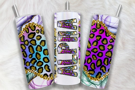 Leopard Doodle Letters Alpha Bundle With Matching 20oz Tumbler | Etsy