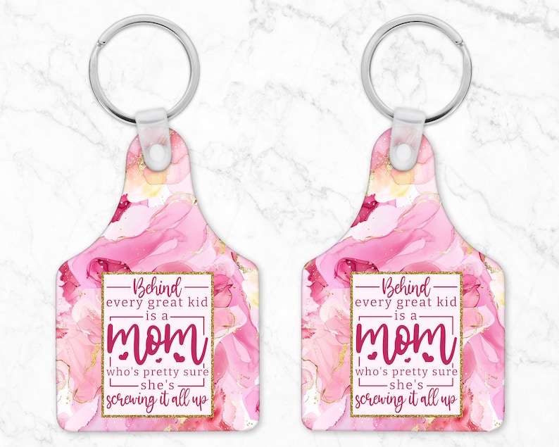 Cow Tag Sublimation Bundle, Mom Key Ring Sublimate, Mother Cowtag ...