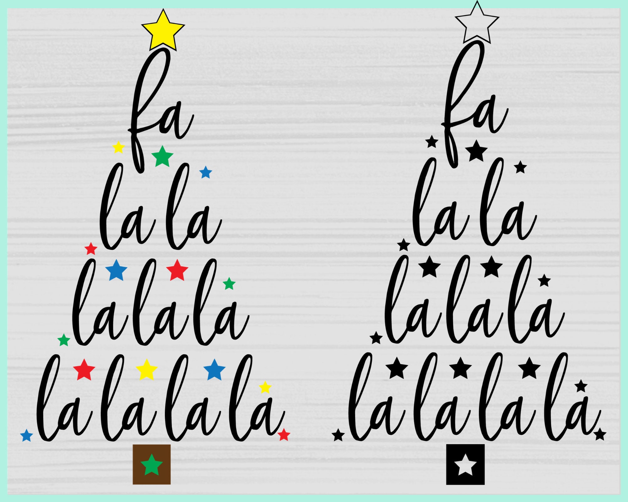 Fa La La La La Svg Fa La La La La Christmas Tree Svg - Etsy