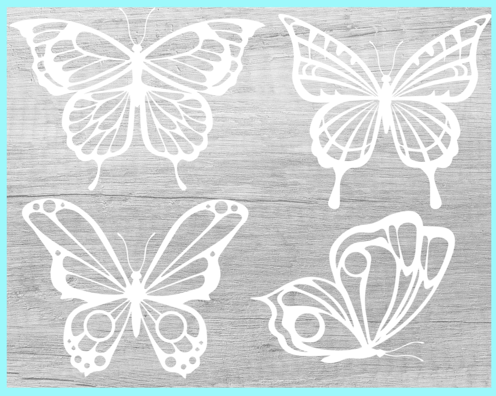 Butterfly Svg Bundle, Butterflies Svg, Butterfly Clipart, Black and ...