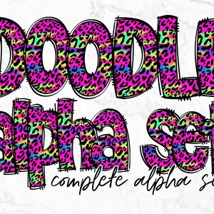 Leopard Print Alphabet Letters PNG Bundle, Alphabet Clipart, Rainbow ...